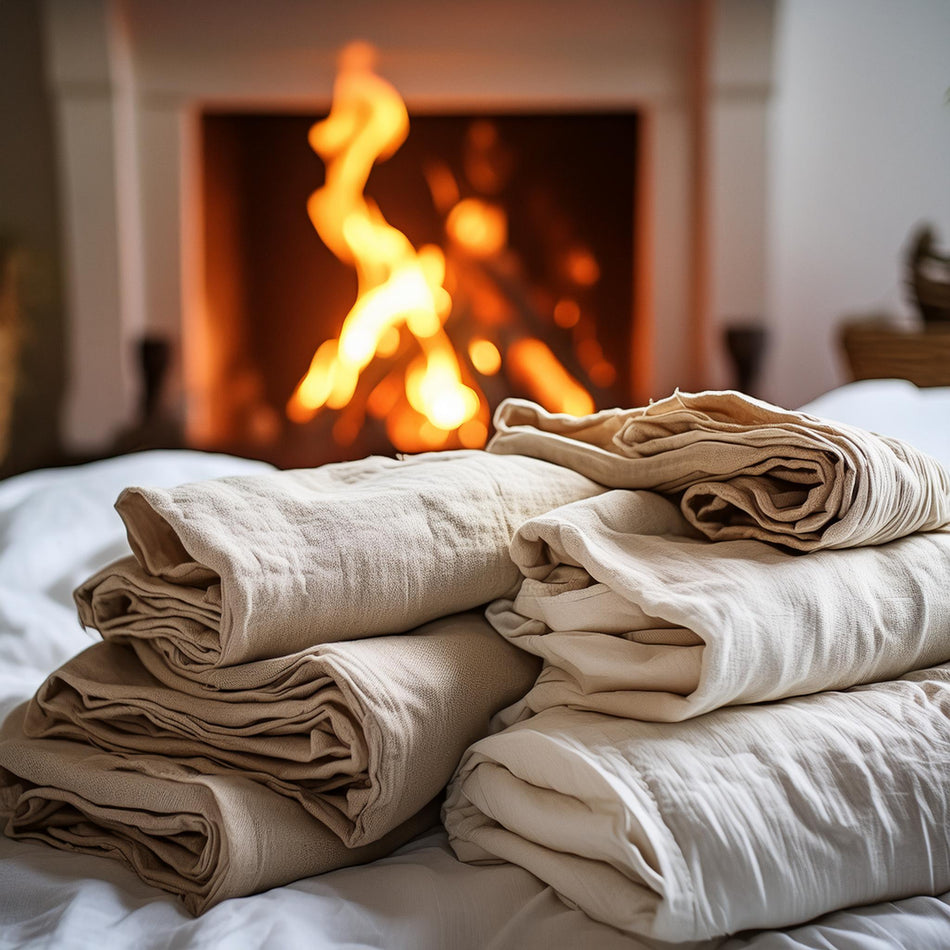 100% French Linen Sheets – Olive Threads