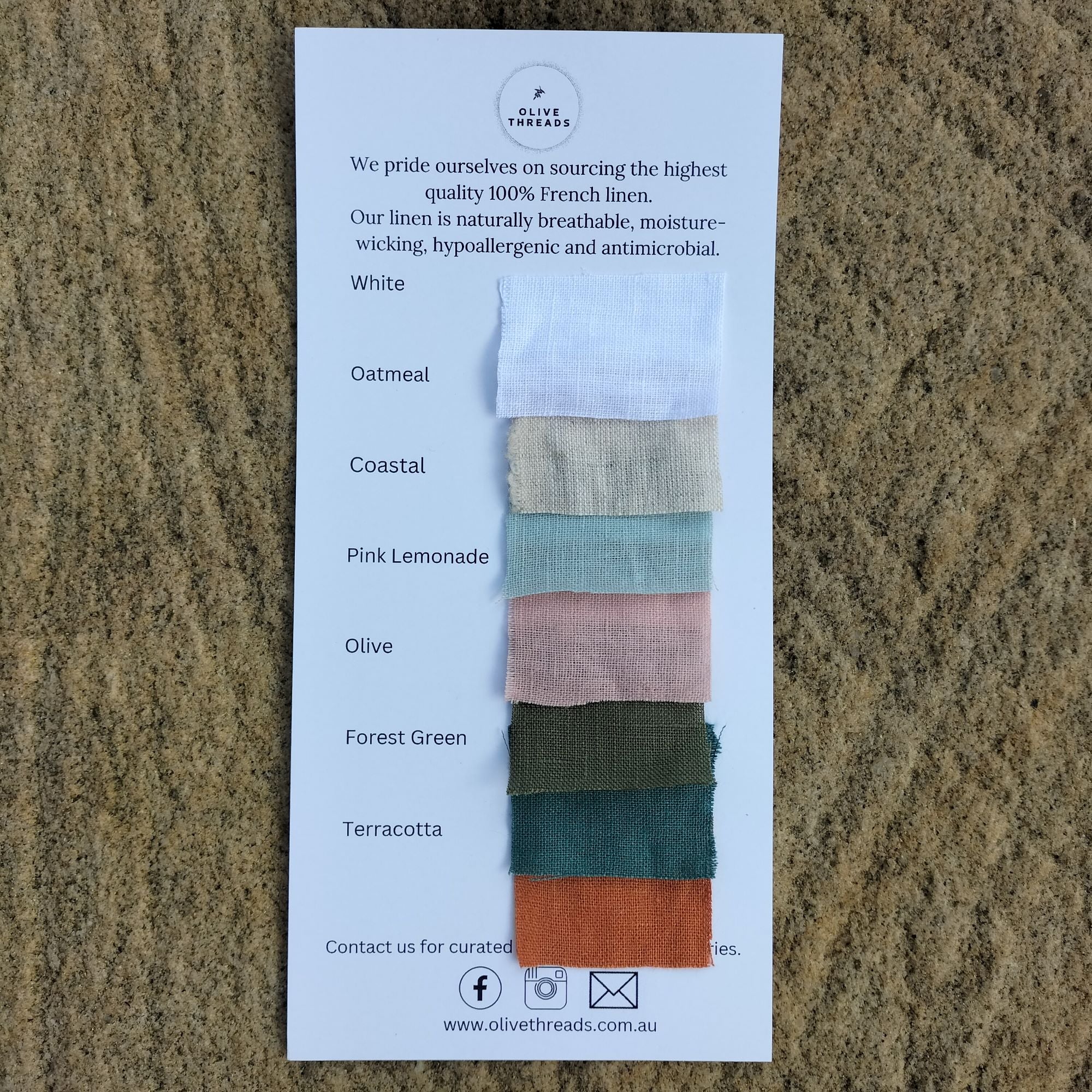 Fabric Swatch – Olive Threads