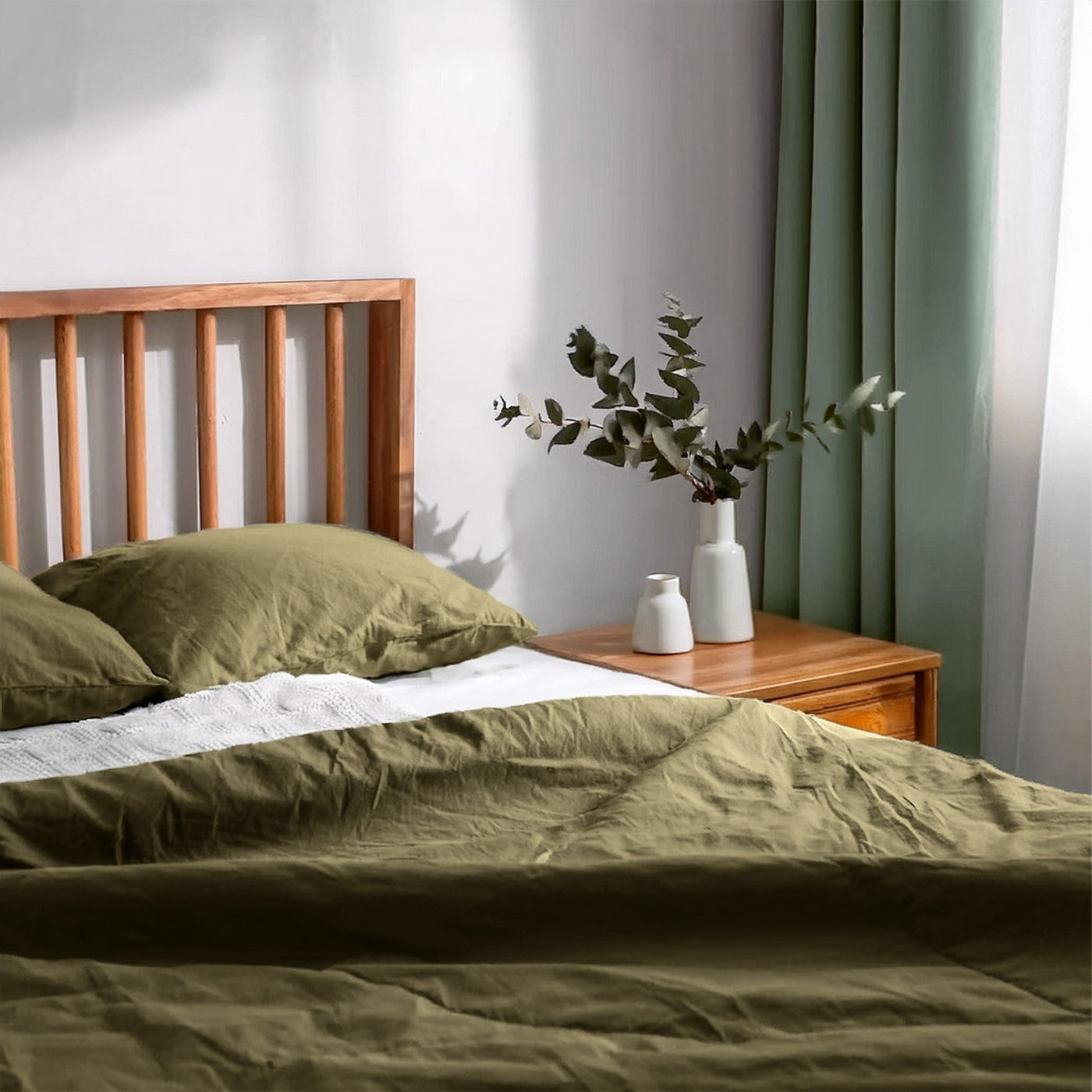 Premium French Linen Sheet Sets – Olive Threads